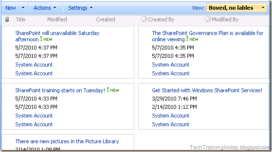 SharePoint: List View Styles | Mike Smith's Tech Training Notes ...